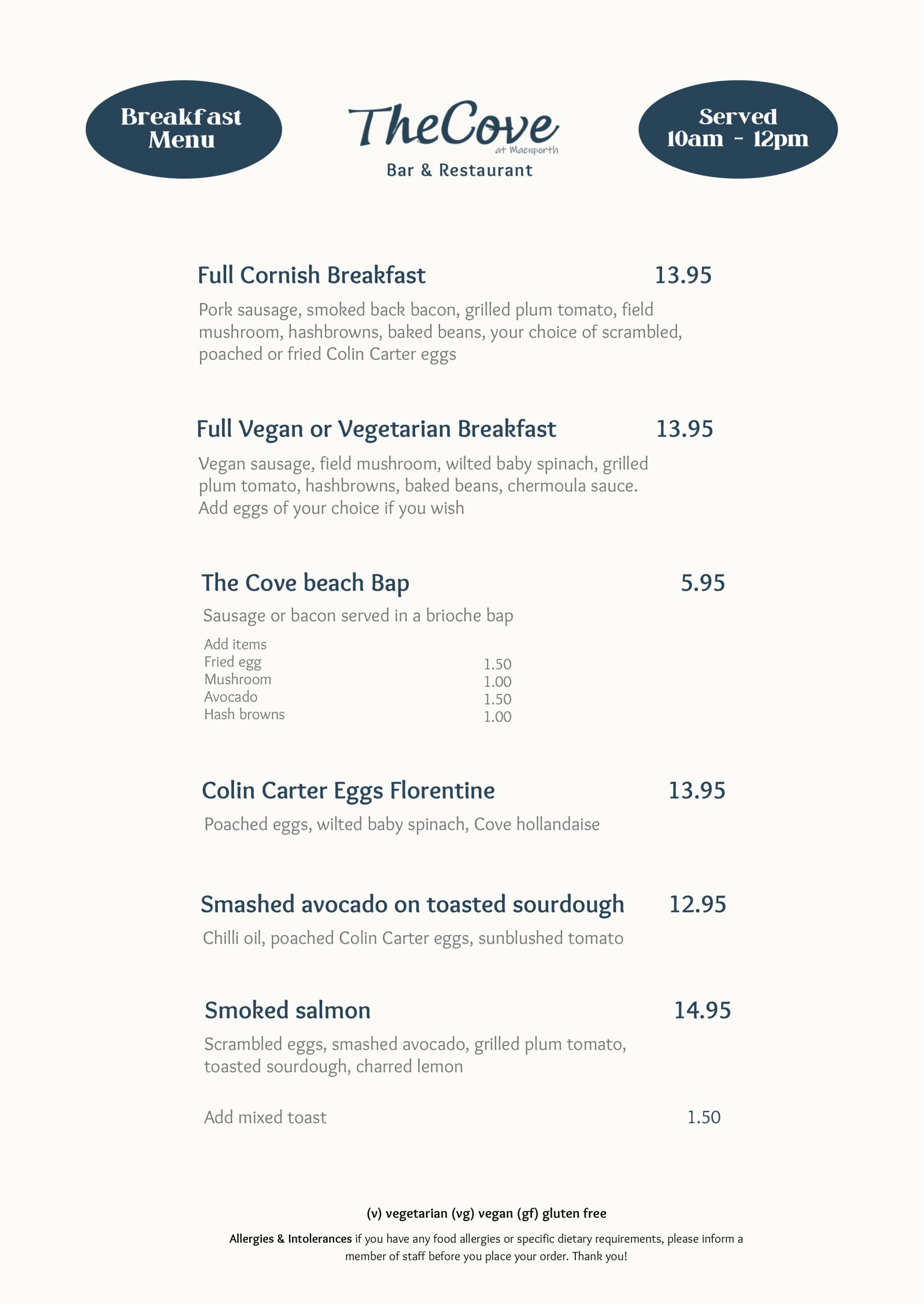 The Cove Restaurant Cornwall