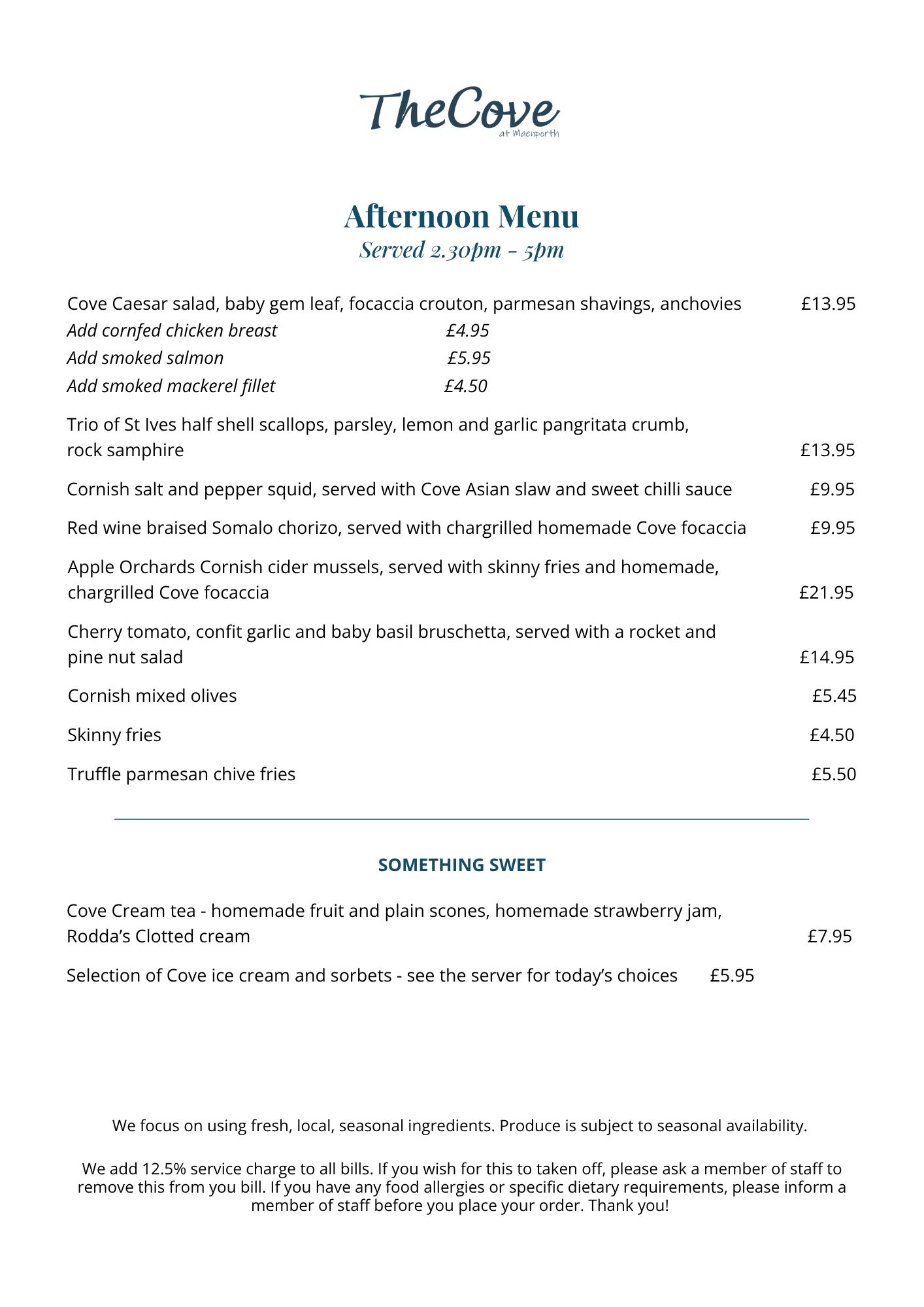 The Cove Restaurant Cornwall