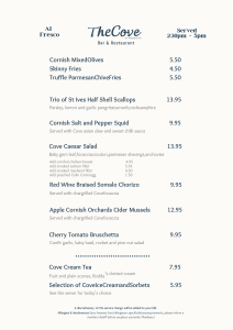 The Cove Restaurant Cornwall